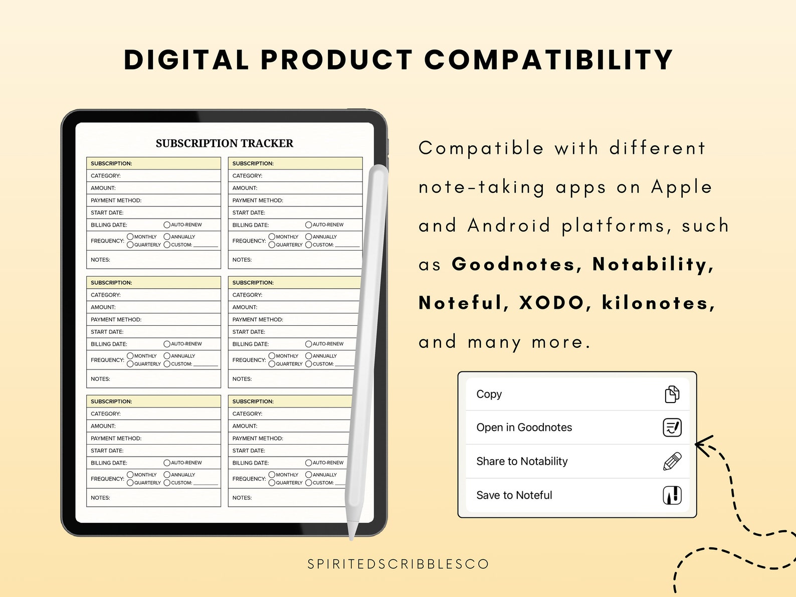 Subscription Tracker Printable Pastel Subscriptions Organizer Checklist ...