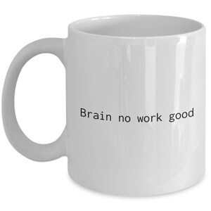 Ceramic Coffee Tea Mug Cup Brain Working Mind Works Fried Brain - Etsy