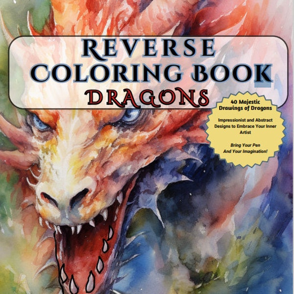 Printable Reverse Coloring Pages - Etsy