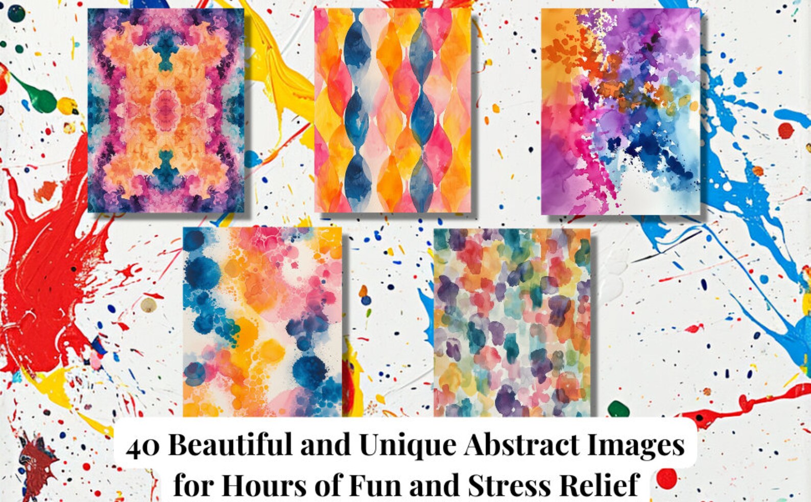 Beginner Reverse Abstract Coloring Pages for Relaxation and Stress ...