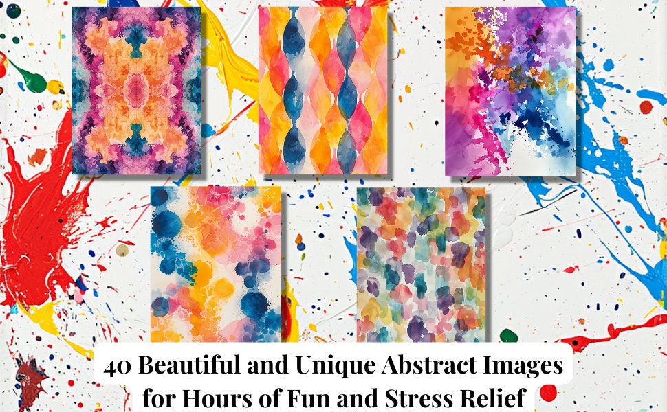Beginner Reverse Abstract Coloring Pages for Relaxation and Stress ...