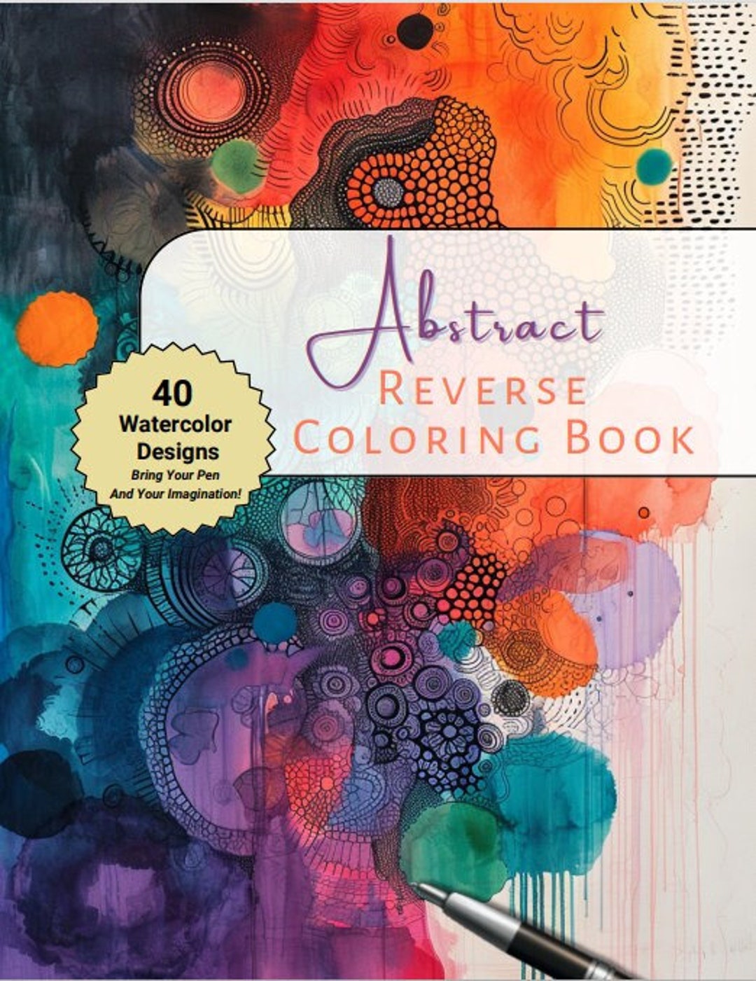 Beginner Reverse Abstract Coloring Pages Printable Backwards Coloring ...