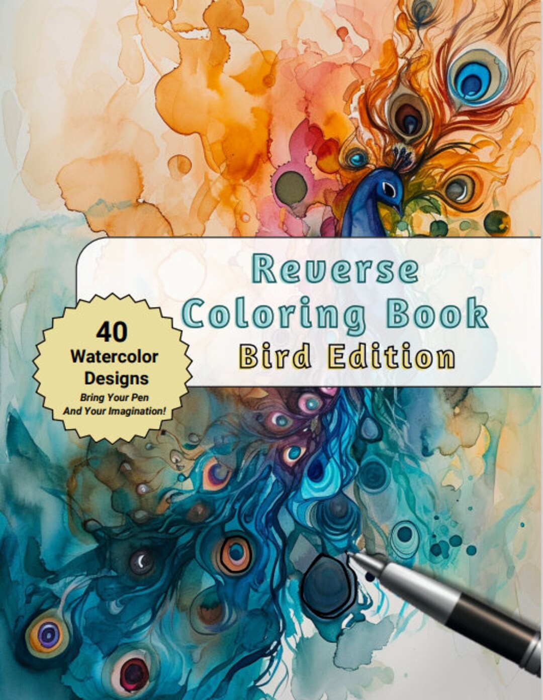 Beginner Reverse Coloring Pages Landscape Edition, Printable, Backwards ...