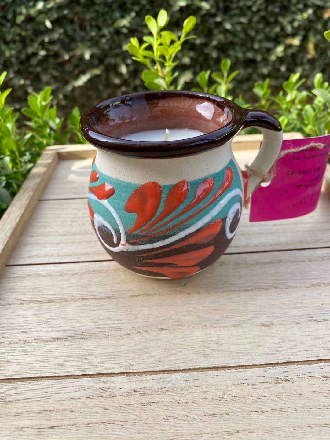Mexican Clay Barro Tarrito Candle in a Mug - Etsy