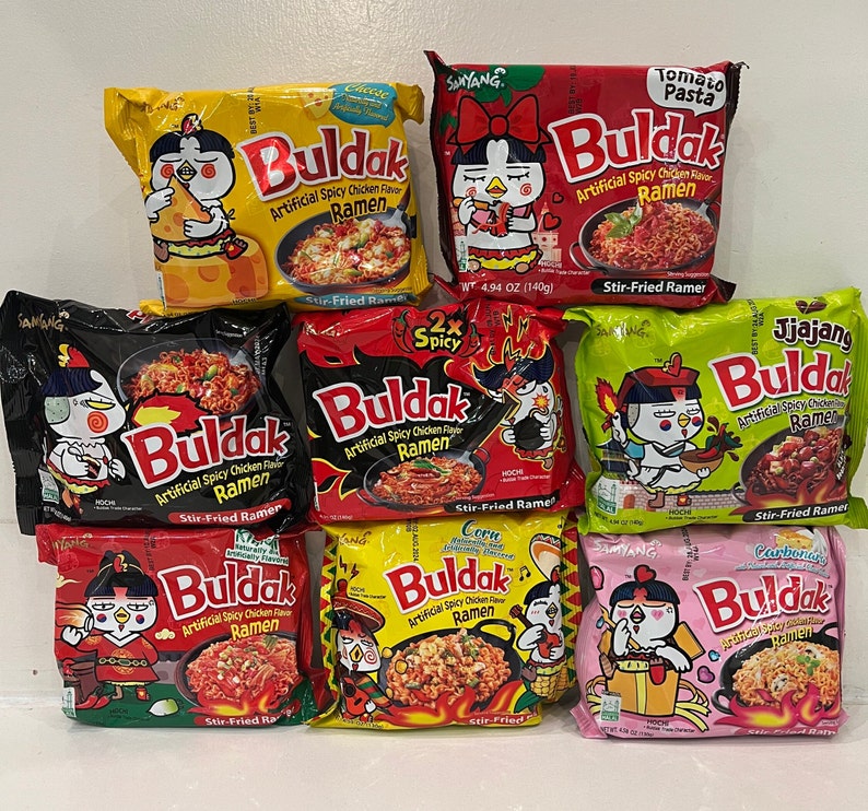 Buldak Stir Fried Spicy Ramen Individual Package - Etsy Canada