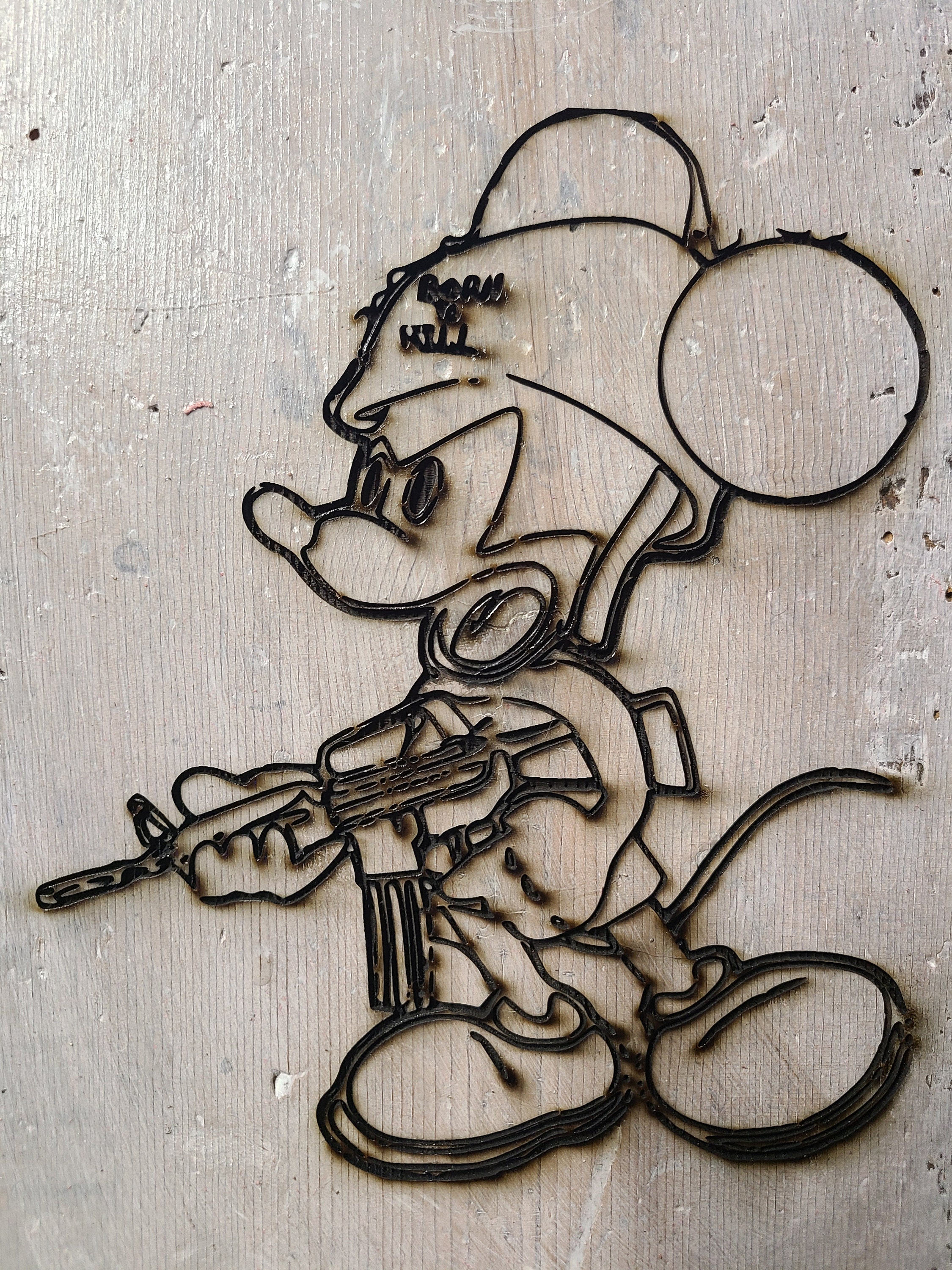 Machine Gun Mickey SVG Dxf Pdf Png Machine Cutting File - Etsy