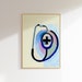 Expressionist Stethoscope Art Print - Abstract Medical Tool Canvas ...