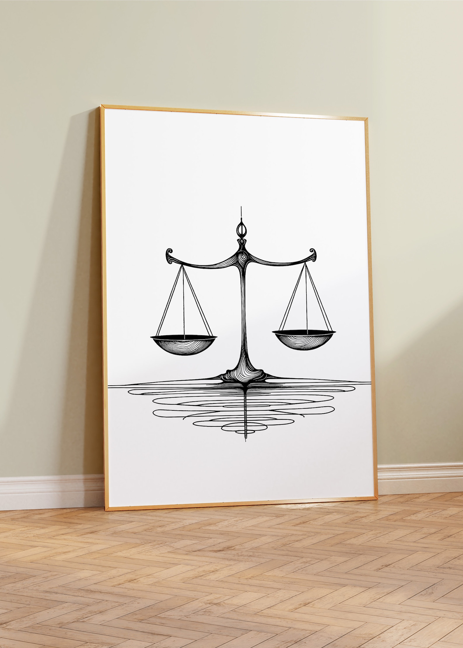 Elegant Scales of Justice Art | Law Office Decor Print | Balanced ...