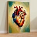 Expressionist Human Heart Art Print - Vibrant Anatomical Painting ...