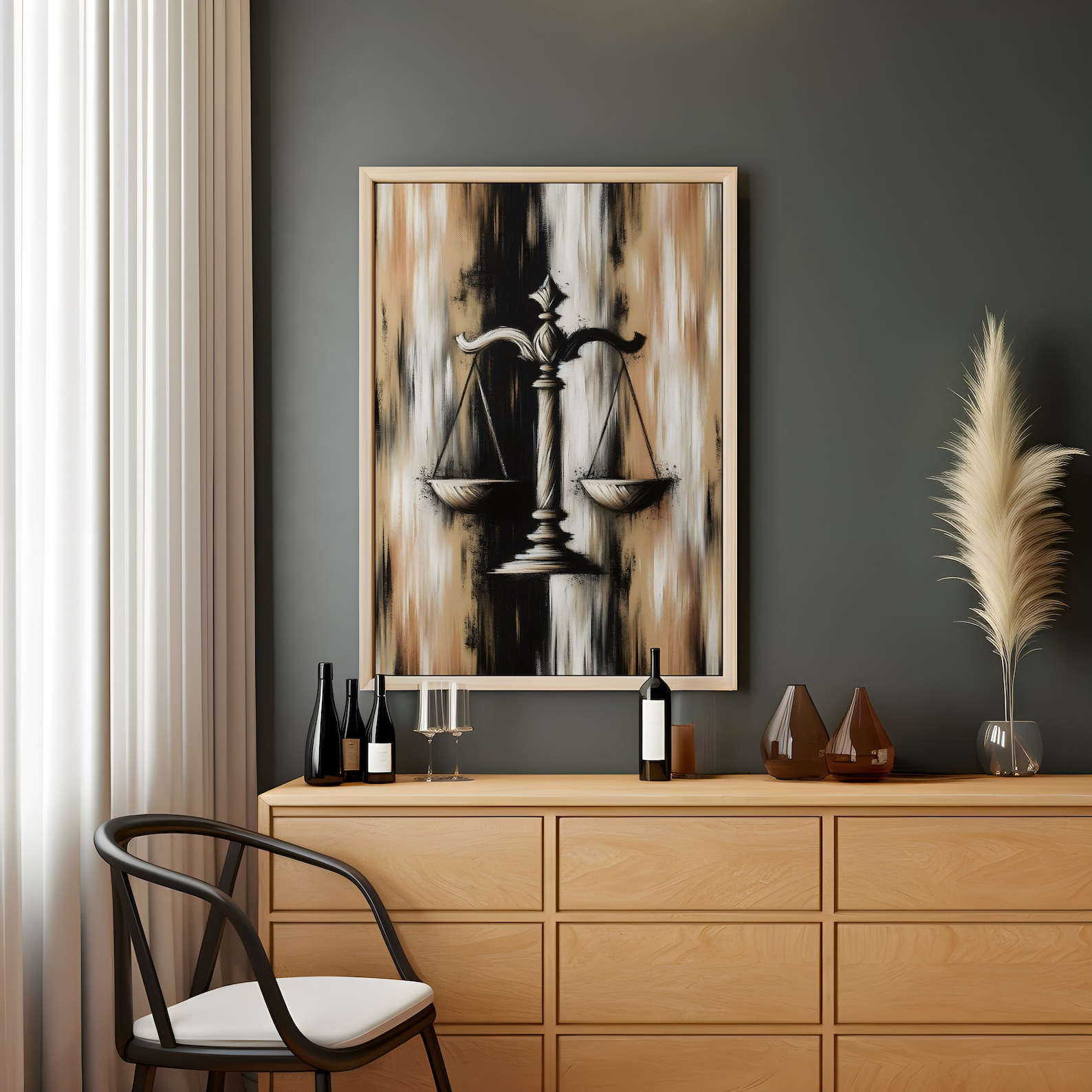 Justice Art, Lawyer Office Decor, Legal Balance Painting, Law School ...