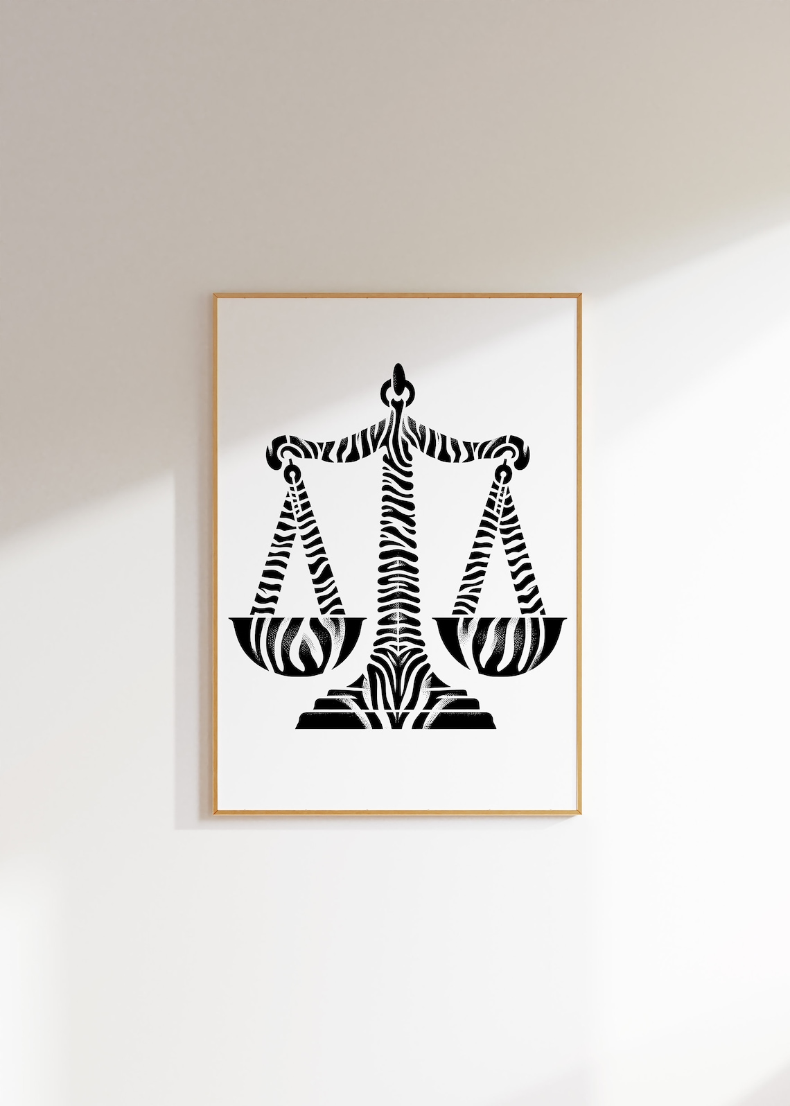 Zebra Pattern Scales of Justice Art | Legal Symbol Poster | Law Office ...