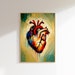 Expressionist Human Heart Art Print Vibrant Anatomical Painting ...