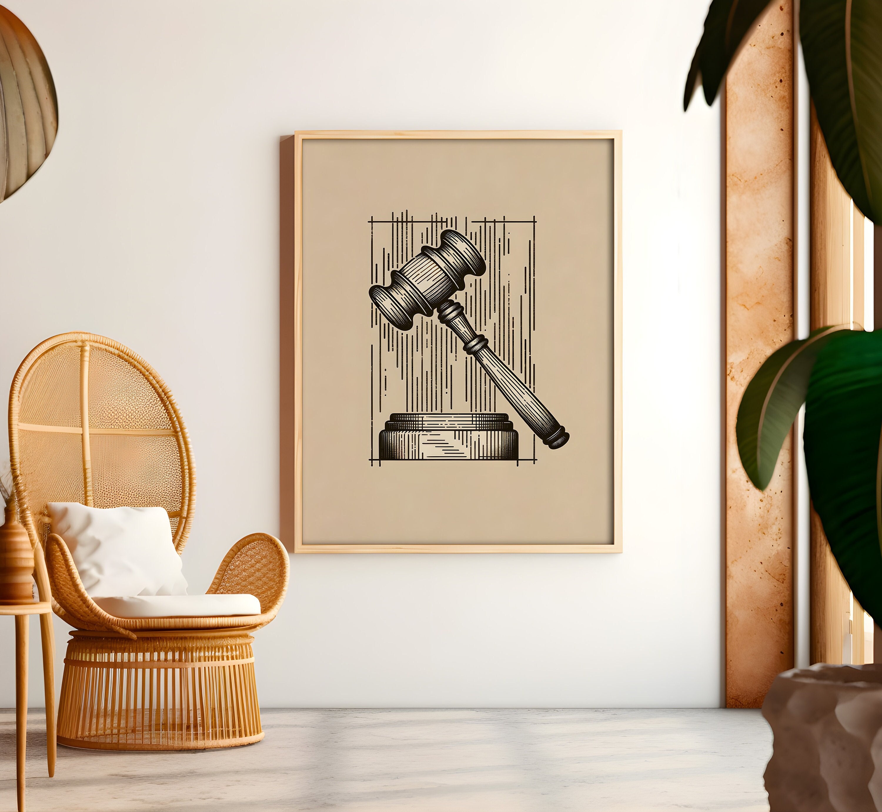Classic Judge's Gavel Art Print - Symbol of Justice Wall Art - Legal ...