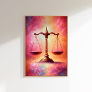 Justice - Pink Scales Art - Law Print - Legal Art - Justice Canvas ...