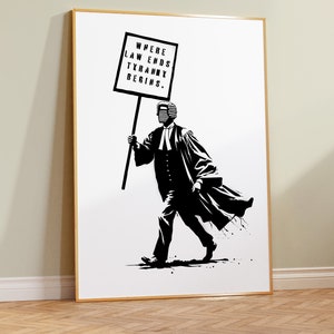 Lawyer Protest Art Print | Legal Activism Poster | Inspirational ...