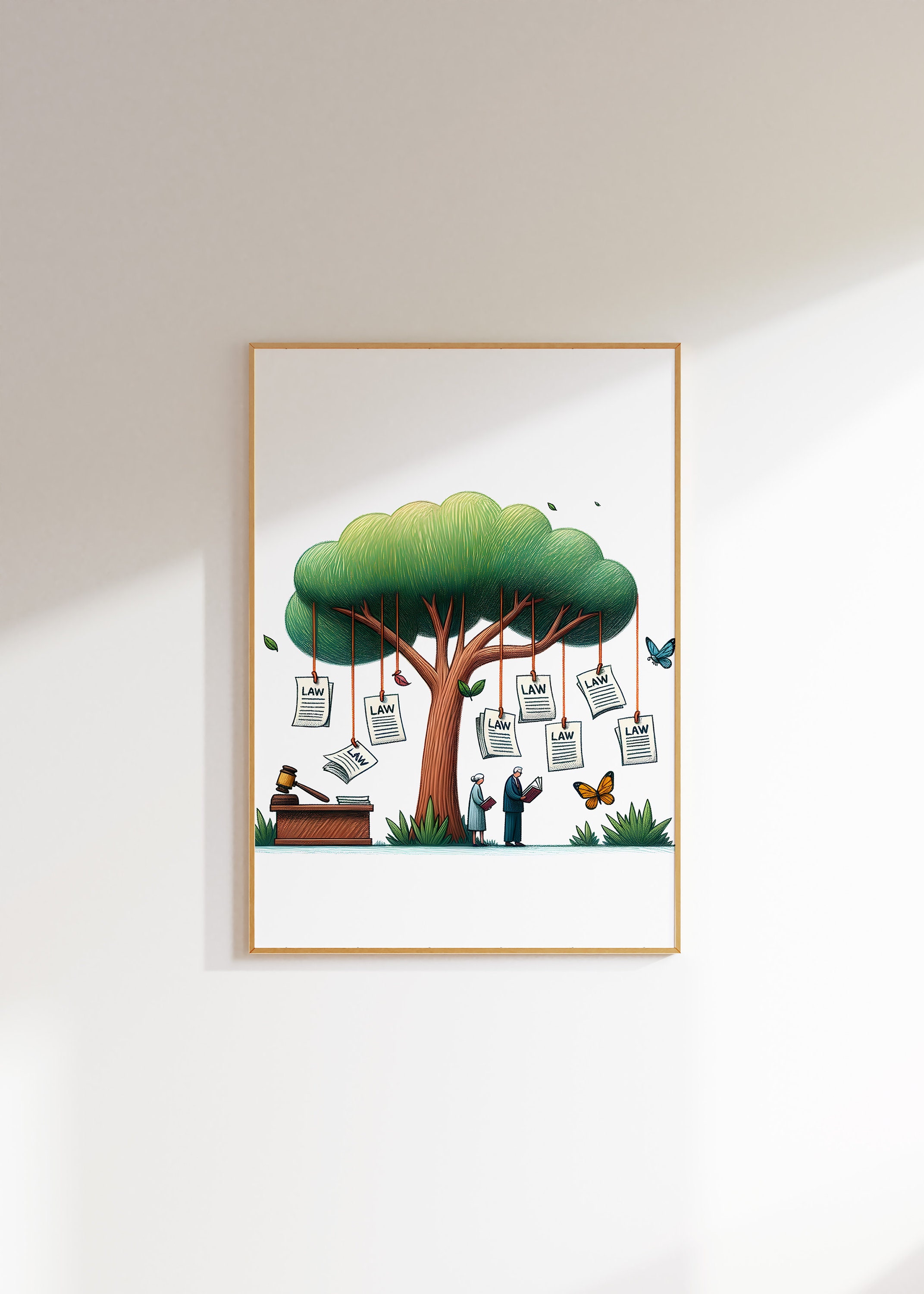 Legal Study Tree Art Print | Law Office Decor | Lawyer Inspiration Wall ...