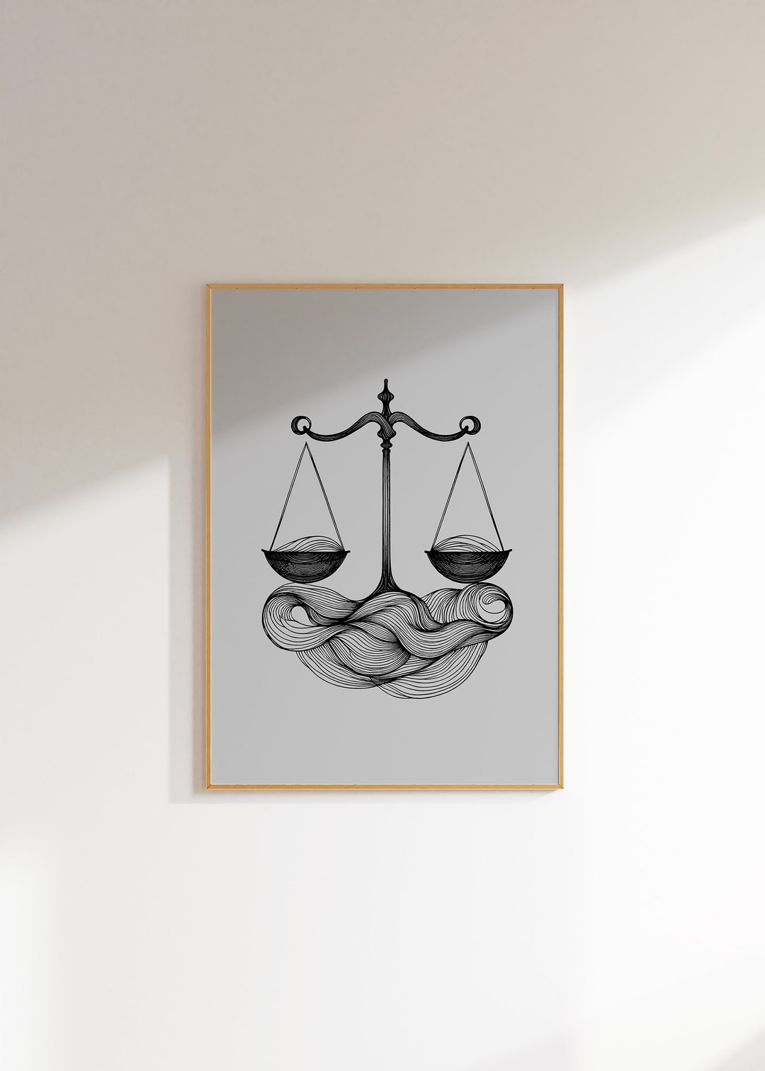 Scales of Justice Line Art | Legal Print | Minimalist Lawyer Office ...