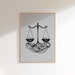 Scales of Justice Line Art | Legal Print | Minimalist Lawyer Office ...