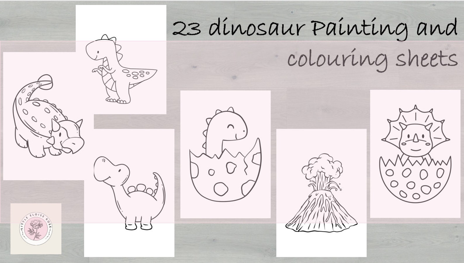 23 Dinosaur Printable Sheets Pages for Colouring and Painting Use Paint ...