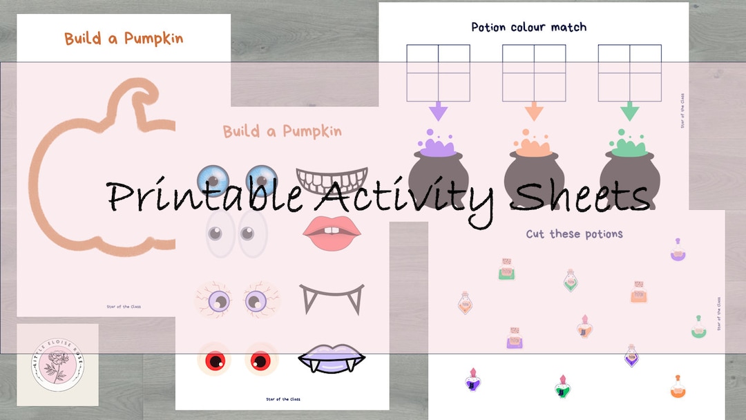 Halloween Printable for Toddlers - Bundle With Four Activities ...