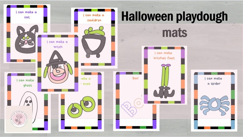Halloween Play Doh Dough Mats Printable Halloween Activities Kids ...