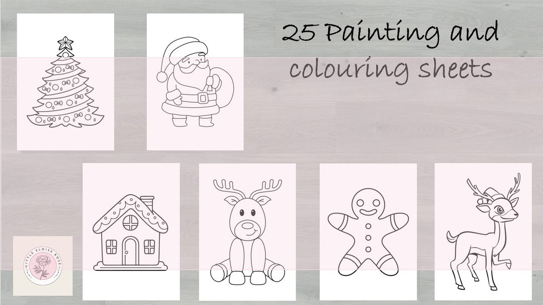 25 Christmas Printable Sheets for Colouring and Painting - Use Paint ...