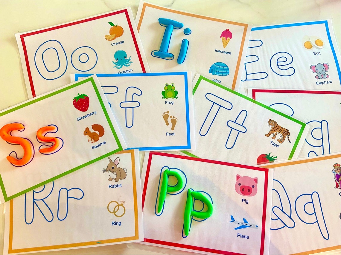 Preschool Printables Alphabet Play Doh Dough Mats Printable Toddler ...