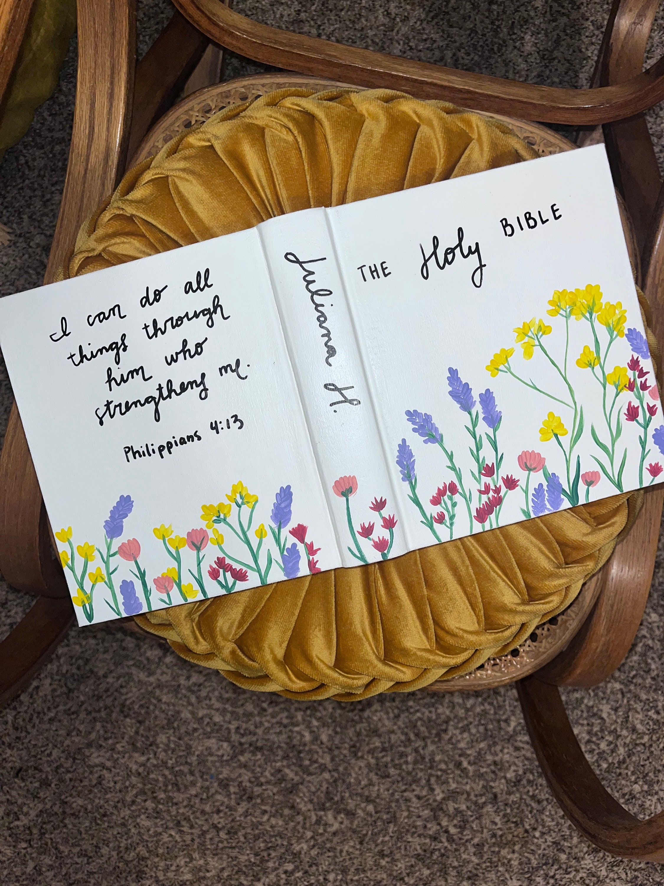 Hand Painted Bible - Custom - Etsy