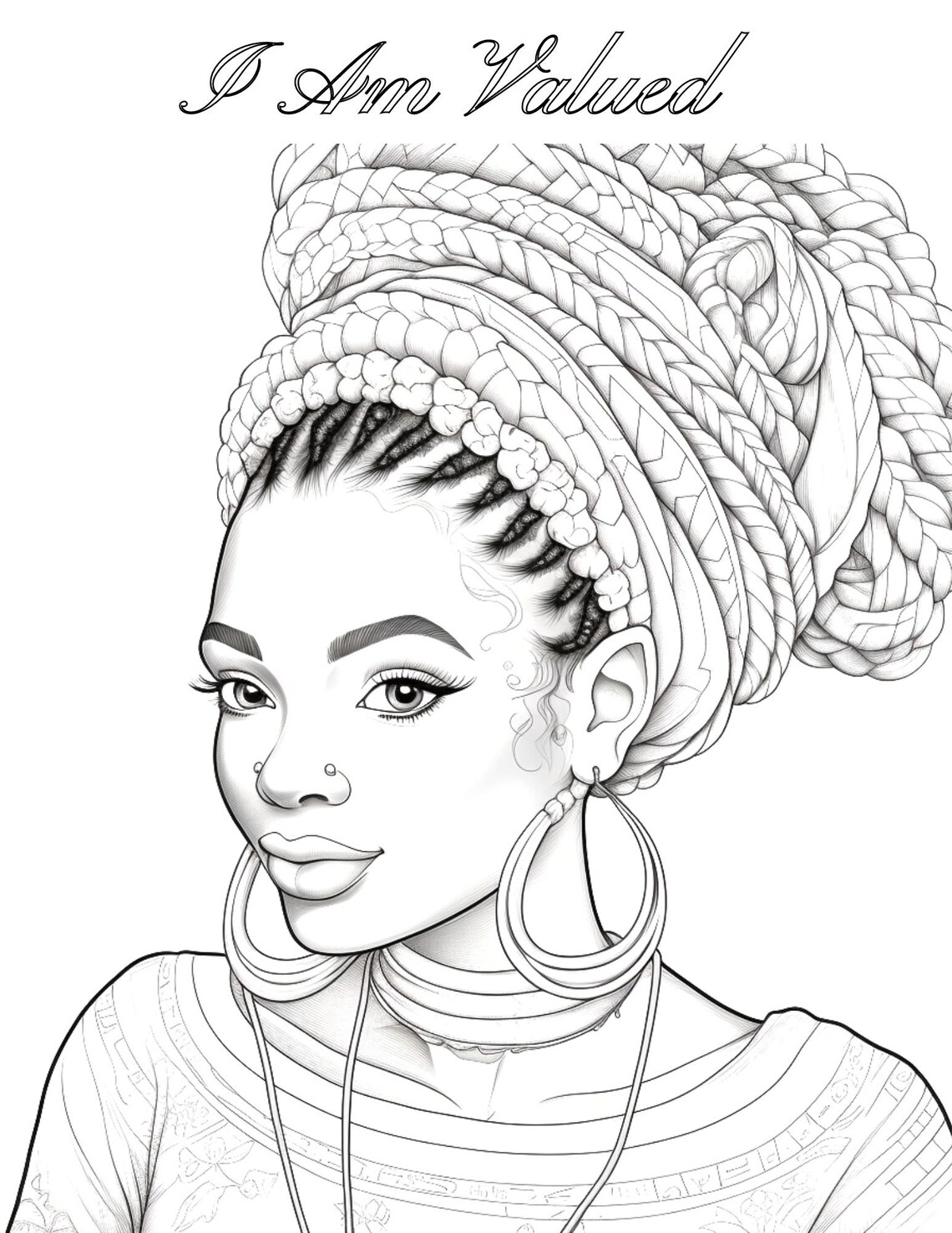 10 Affirmation Beauty Coloring Pages - Etsy