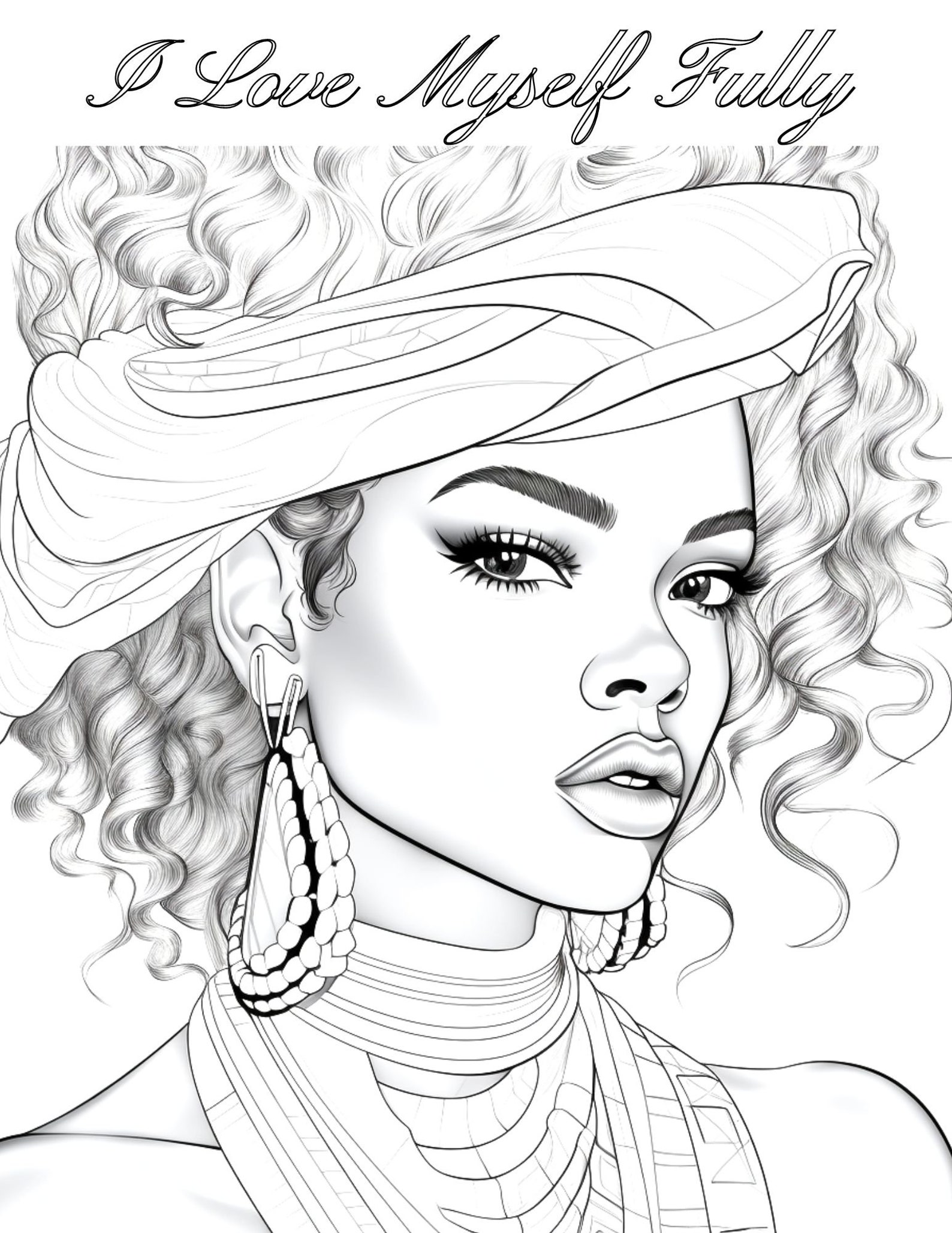 Affirmation Beauty Coloring Pages. - Etsy