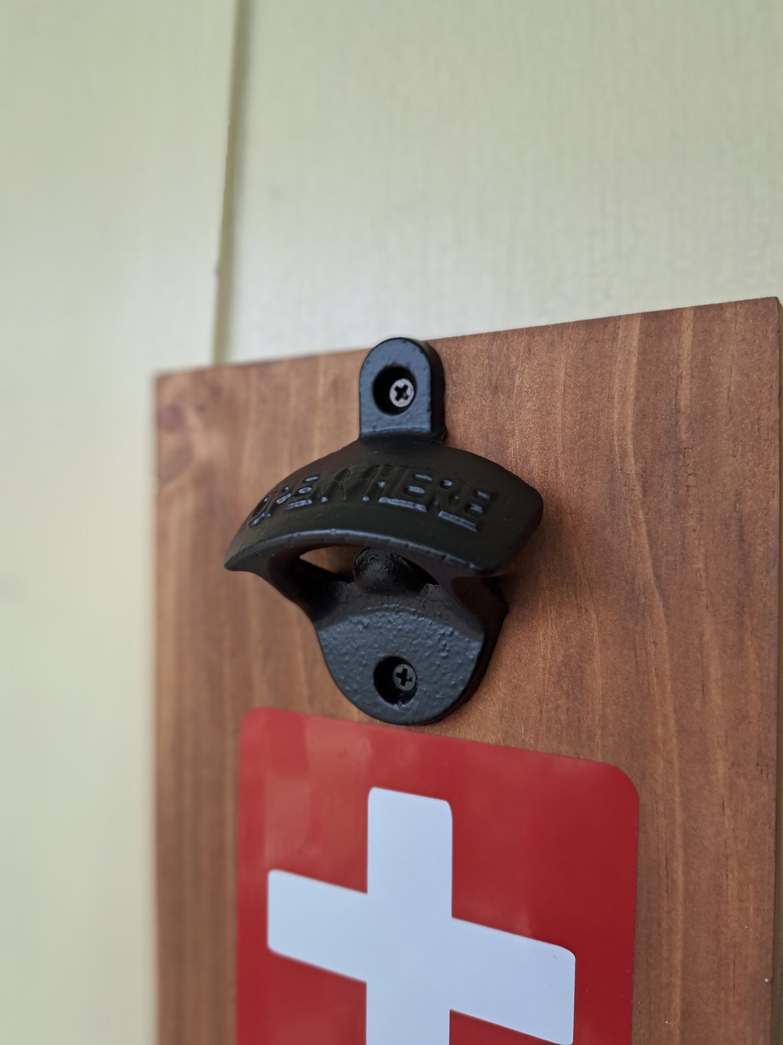 Bottle Opener Plaque Sign, Hanging Bottle Opener, Wall Mounted Bottle ...