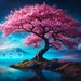 Fantasy Landscape - Cherry Blossom Tree - Beautiful Scenery - Nature ...