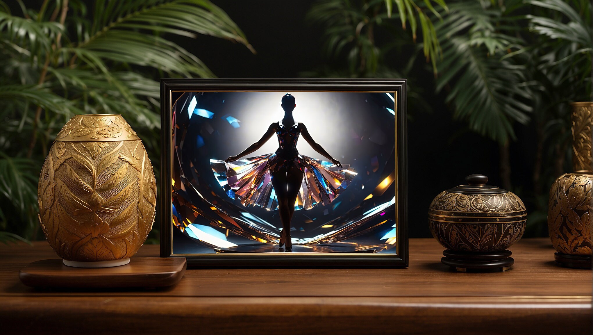 Crystal Ballerina - Silhouette - Printable Art - Wallpaper - Digital ...