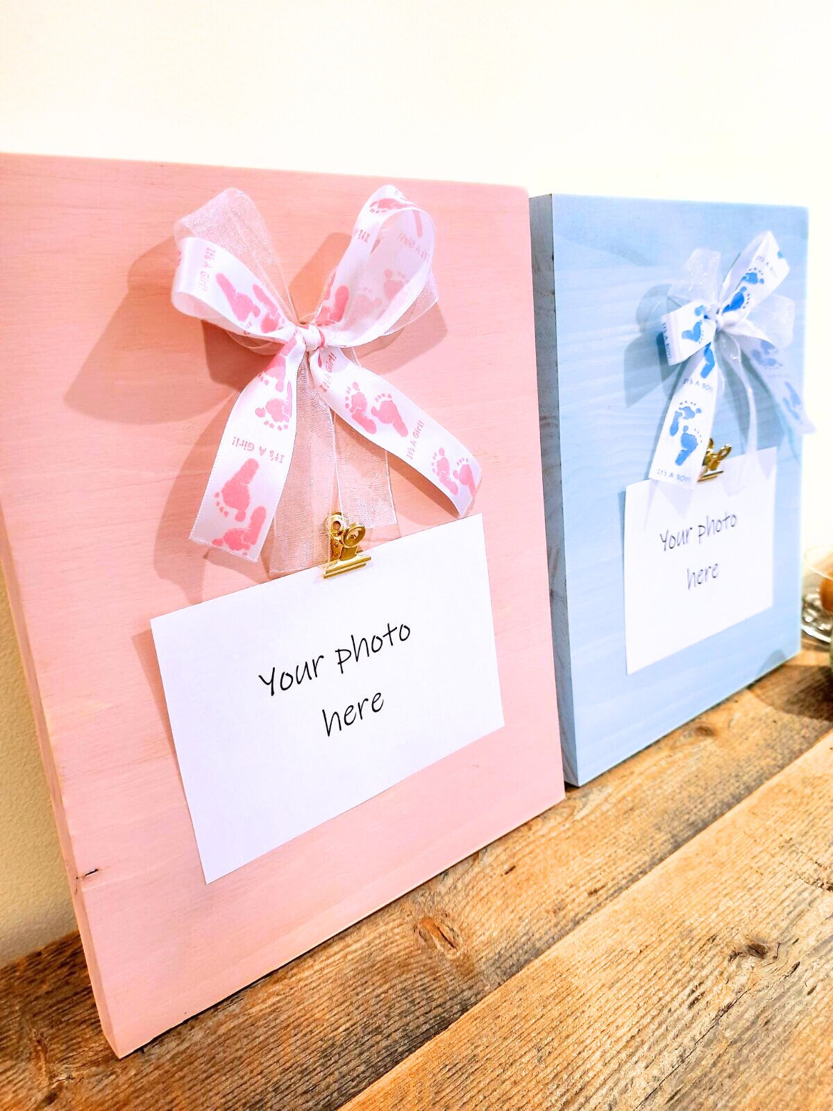 Baby Shower Gift, Baby Shower Photo Frame, Baby Picture Frame, Pink ...