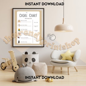 Kids & Toddlers Chore Chart, Kids Star Chart, Kids Reward Chart ...