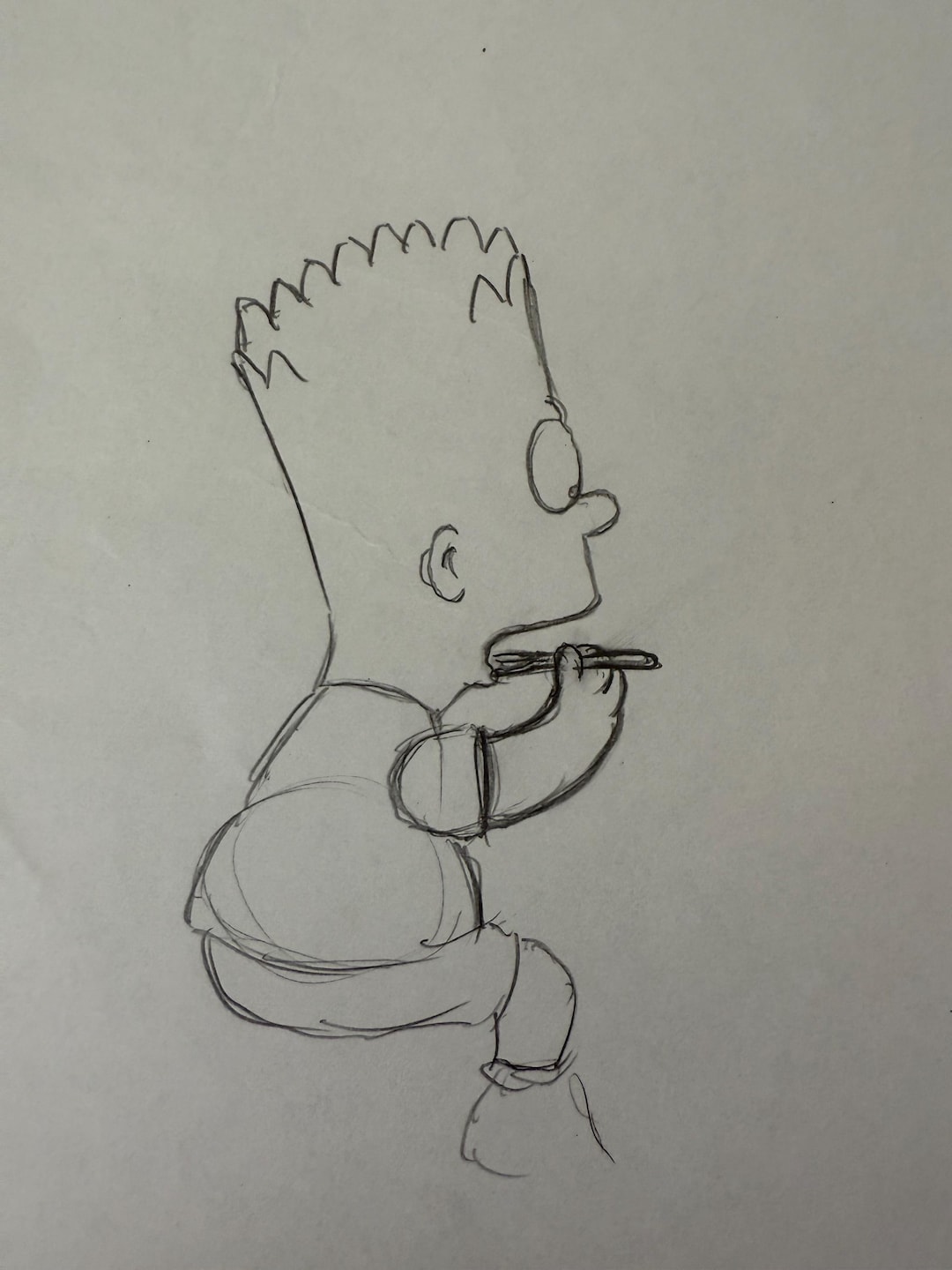 The Simpsons Original Vintage Production/animation Drawings - Bart ...