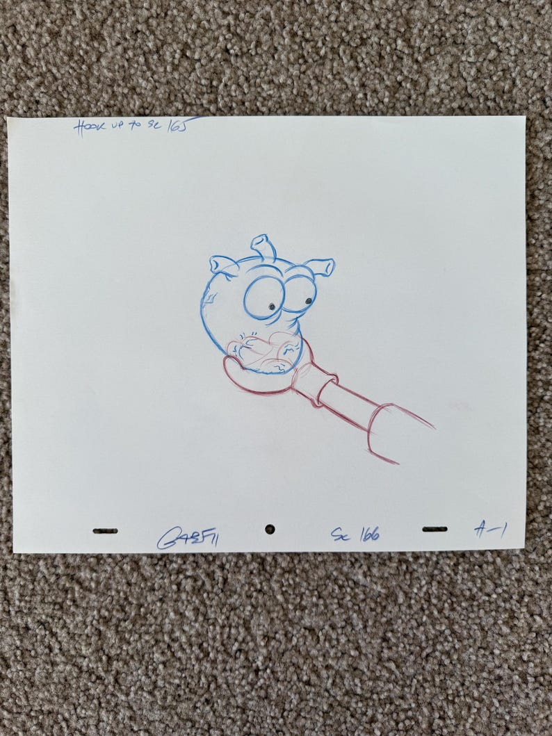 The Simpsons Original Vintage Production/animation Drawing Set of Two ...