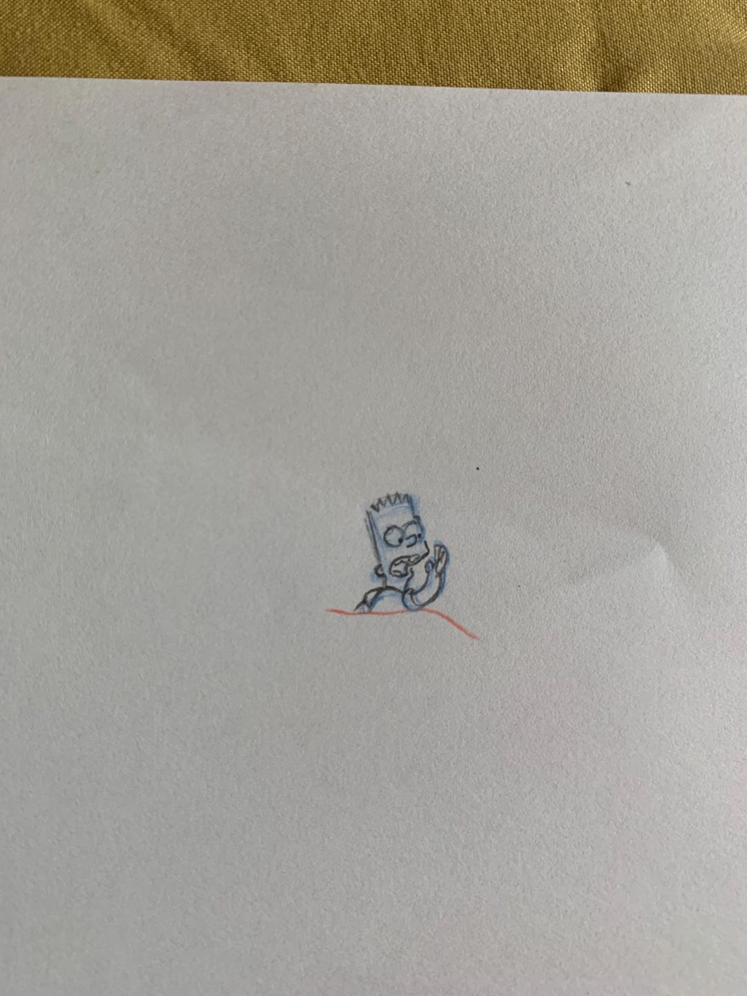 The Simpsons Original Vintage Production/animation Drawing - Tiny Bart ...