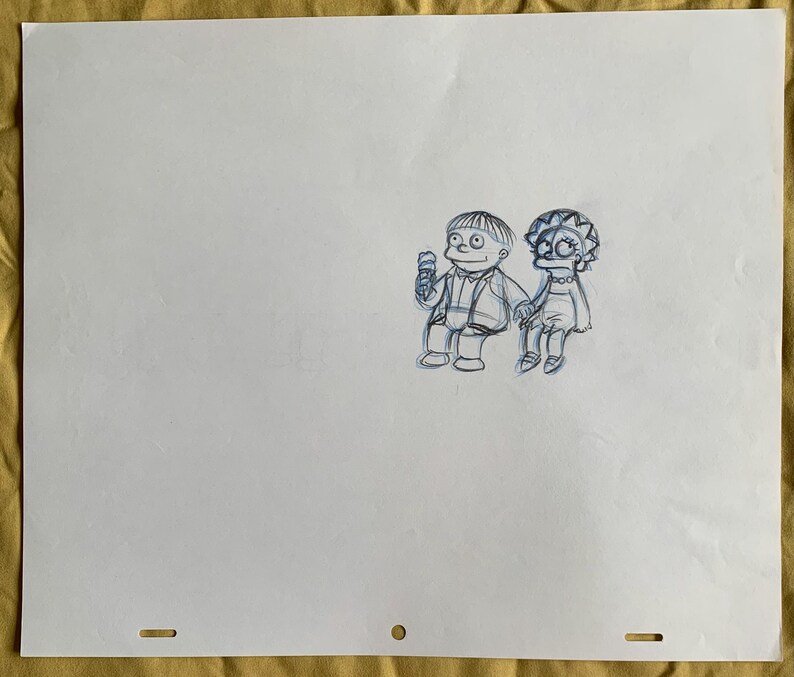 The Simpsons Original Vintage Production/animation Drawings Ralph ...