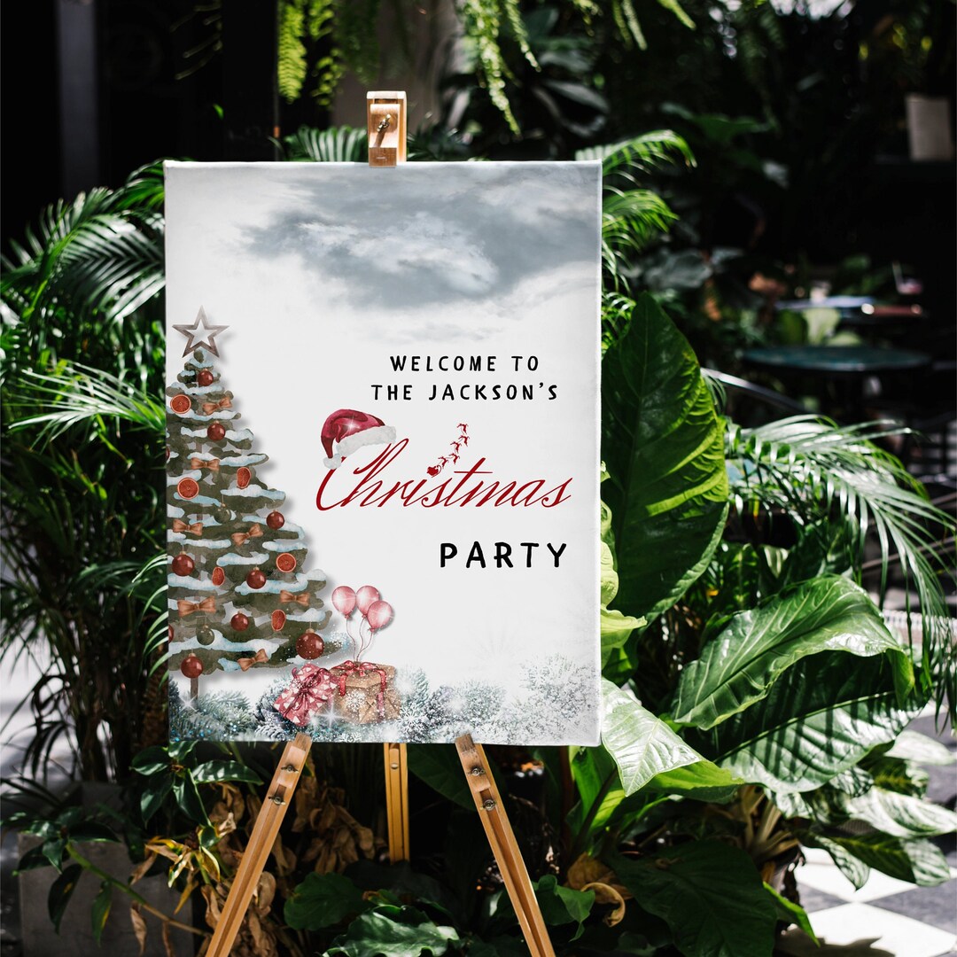 Christmas Welcome Sign, Welcome Poster, Printable Welcome Sign, 5 Sizes ...