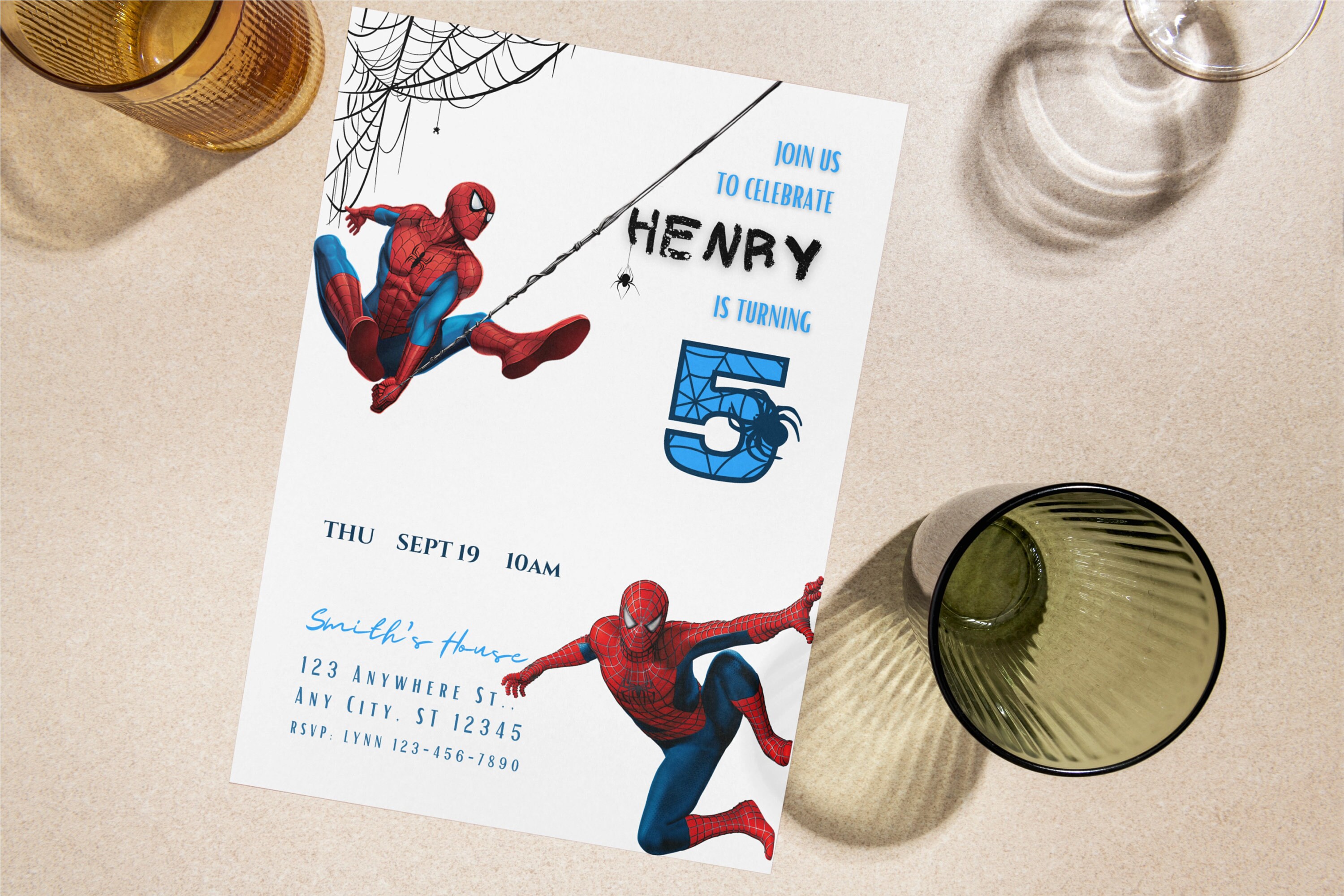 Spider Man Invitation Template, Spider Man Birthday Invite, Spider Man ...