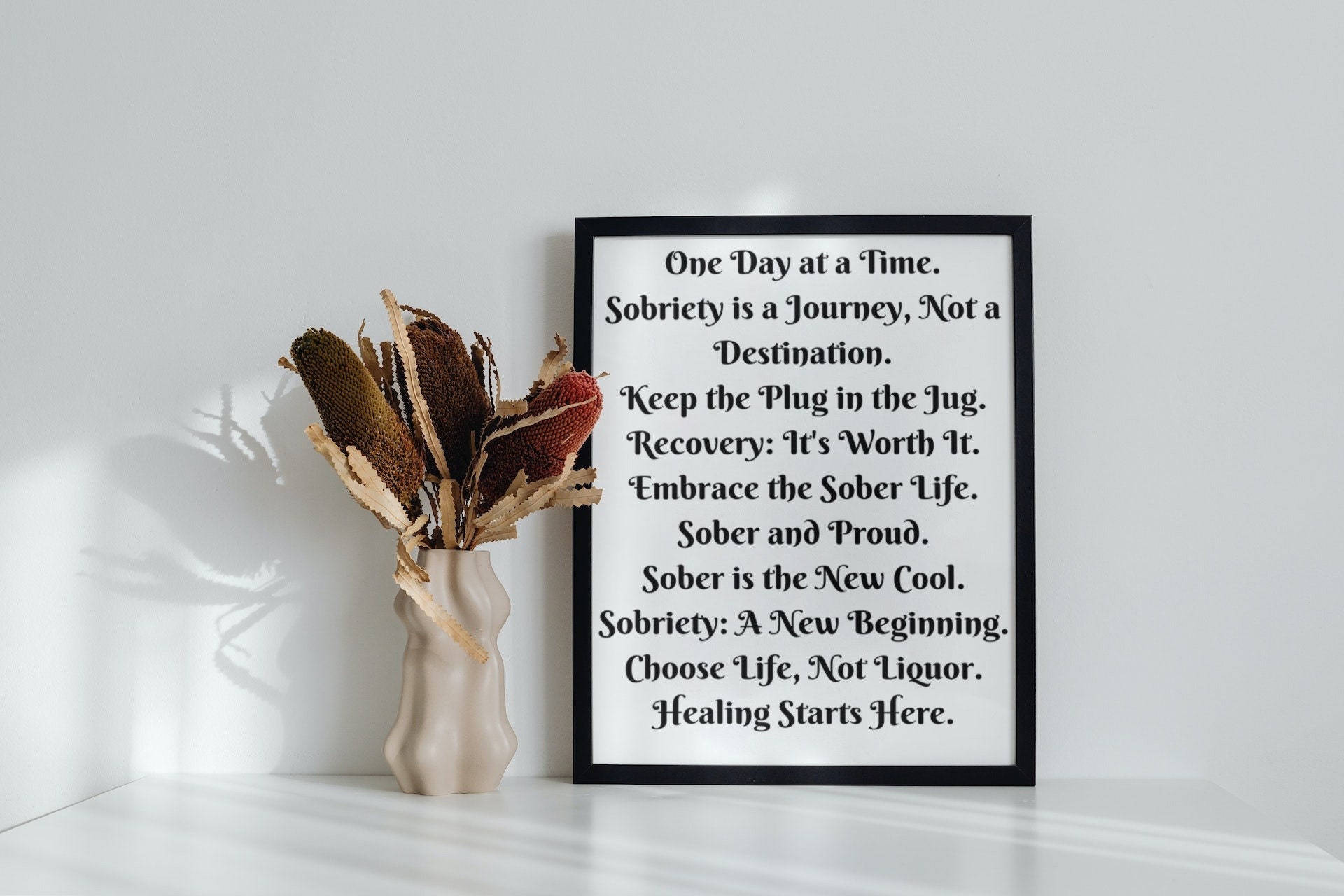 Recovery Slogans Recovery Quotes Sober Print Alcoholics - Etsy
