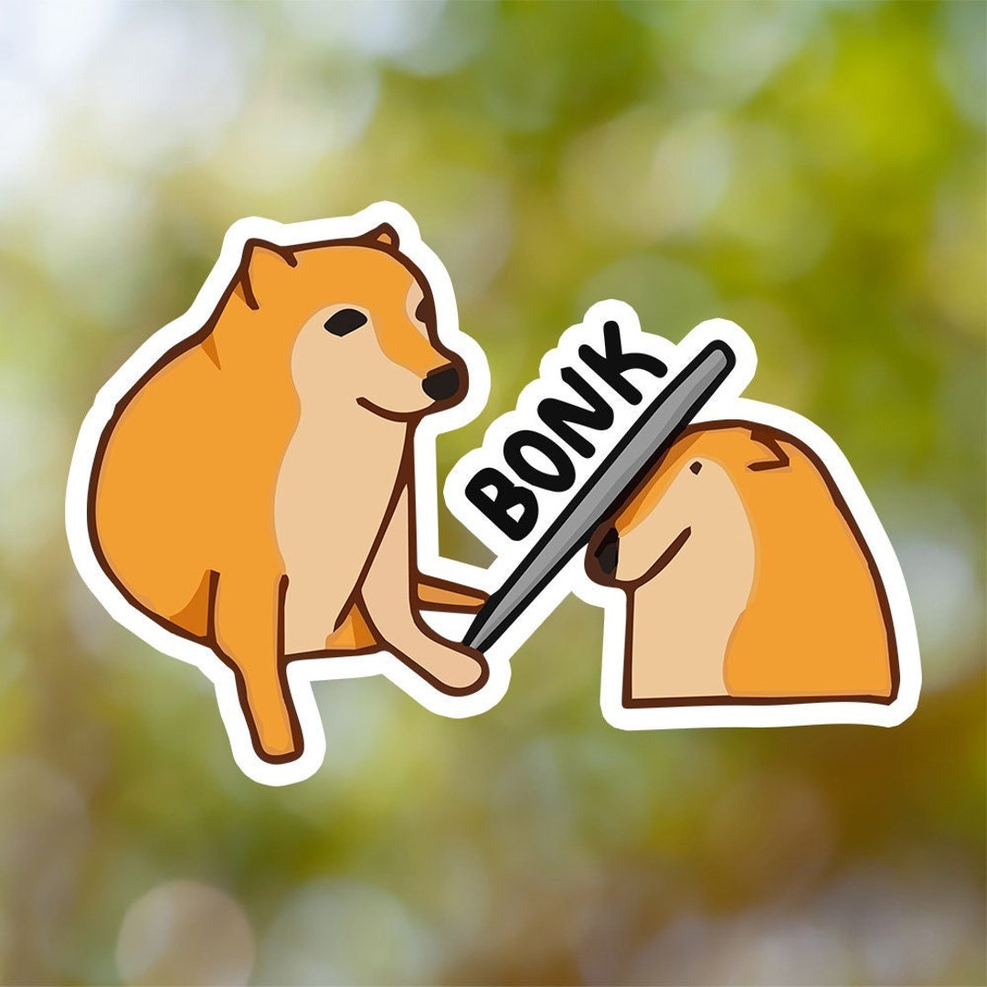 Bonk Meme Sticker, Funny Sticker Waterproof for Laptop, Car, Water ...