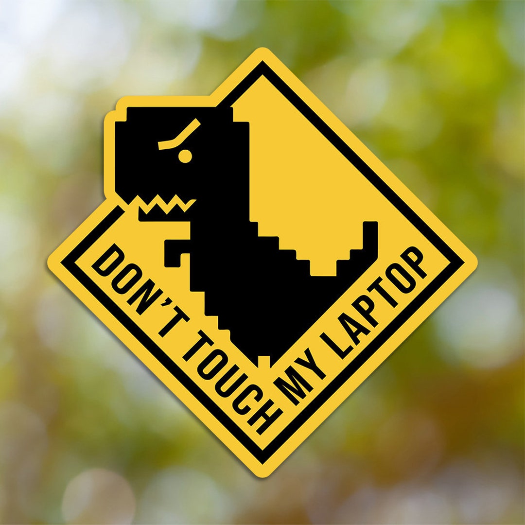 Don't Touch My Laptop Sticker, Warning Funny Sticker Waterproof for ...