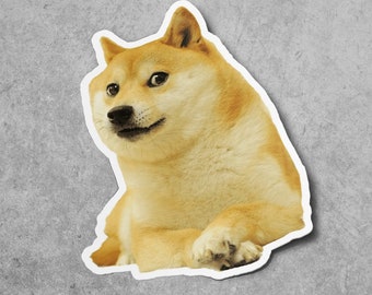 Swole Doge Meme Sticker, Funny Sticker Waterproof for Laptop, Car ...