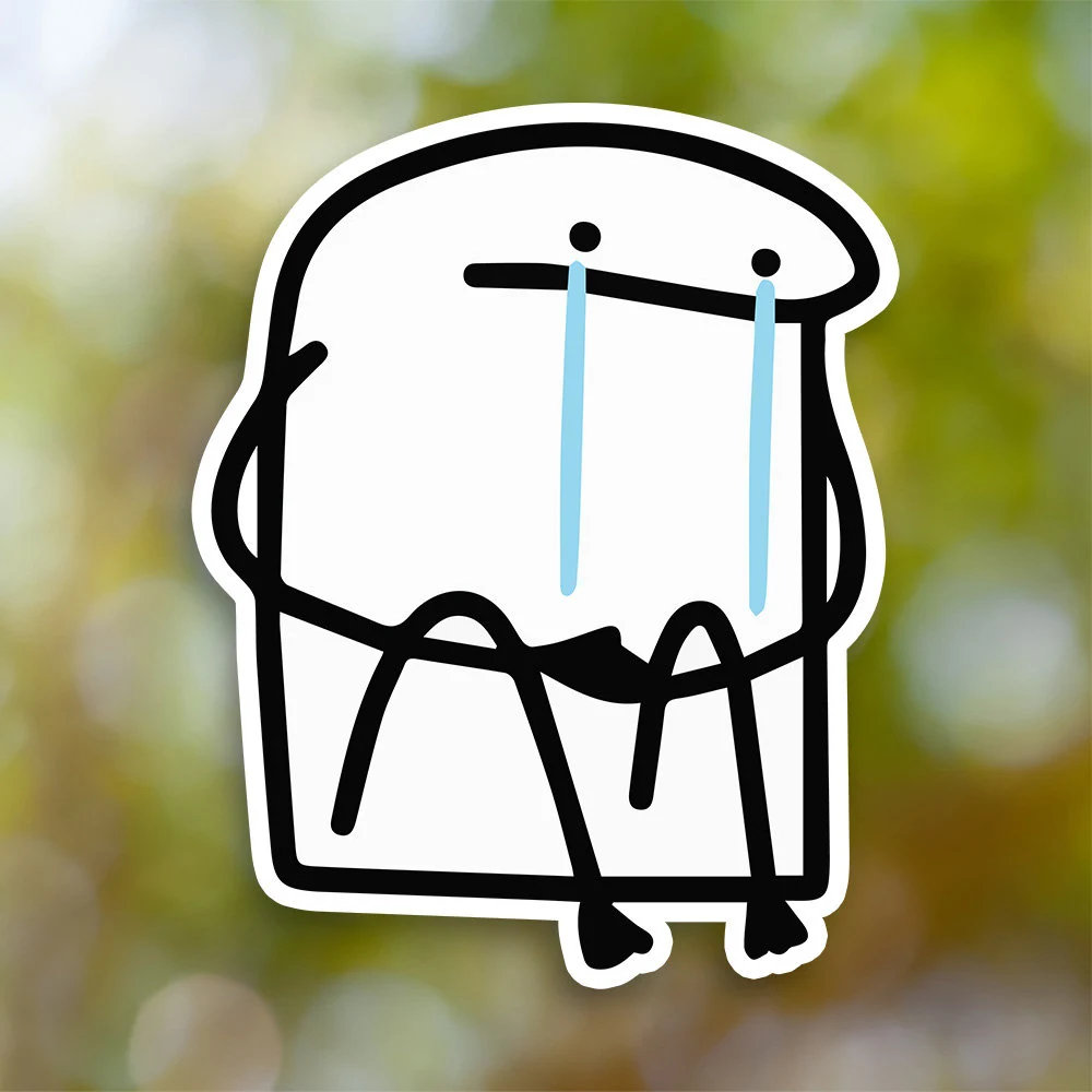 Flork Crying Meme Sticker, Funny Sticker Waterproof for Laptop, Car ...