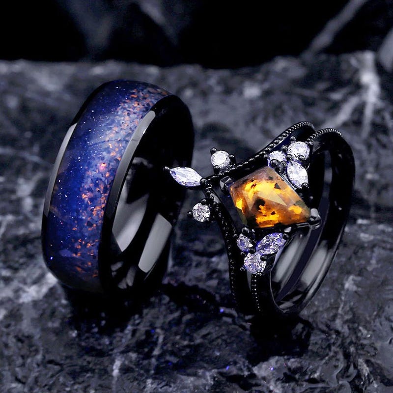 Couples Glow in the Dark Rings - Etsy