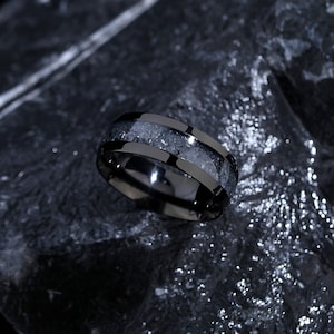 Space Glow Ring, Sparkling Orion Ring, UV Light Glow Natural Ore Ring ...