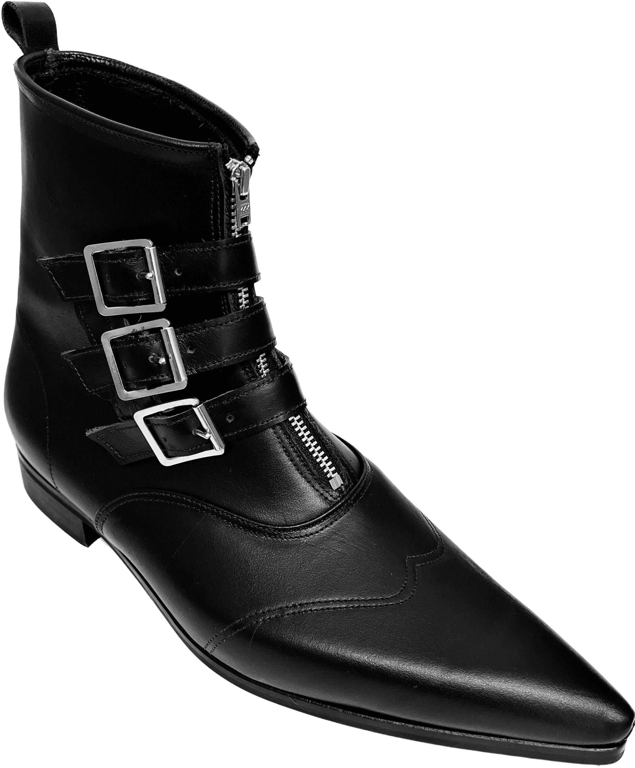 Jace - 3 Buckle Winklepicker Boot - Etsy UK