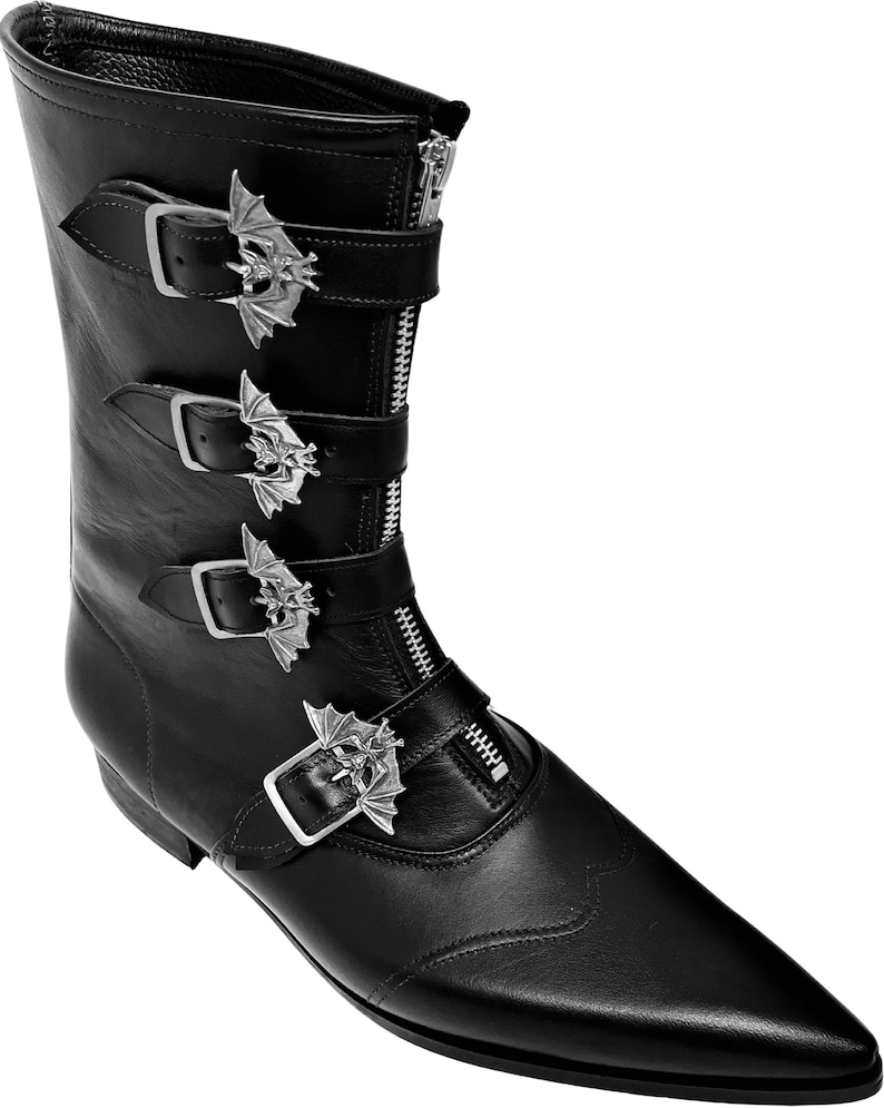 Isaac 4 Bat Buckle Winklepicker Boot - Etsy